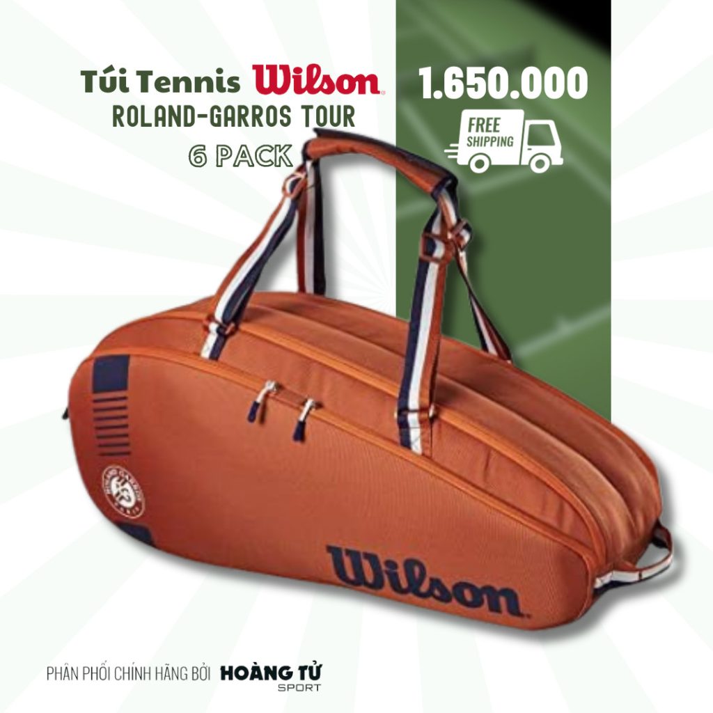 Túi Tennis Wilson Roland-Garros Tour 6 Pack - Hoàng Tử Sport